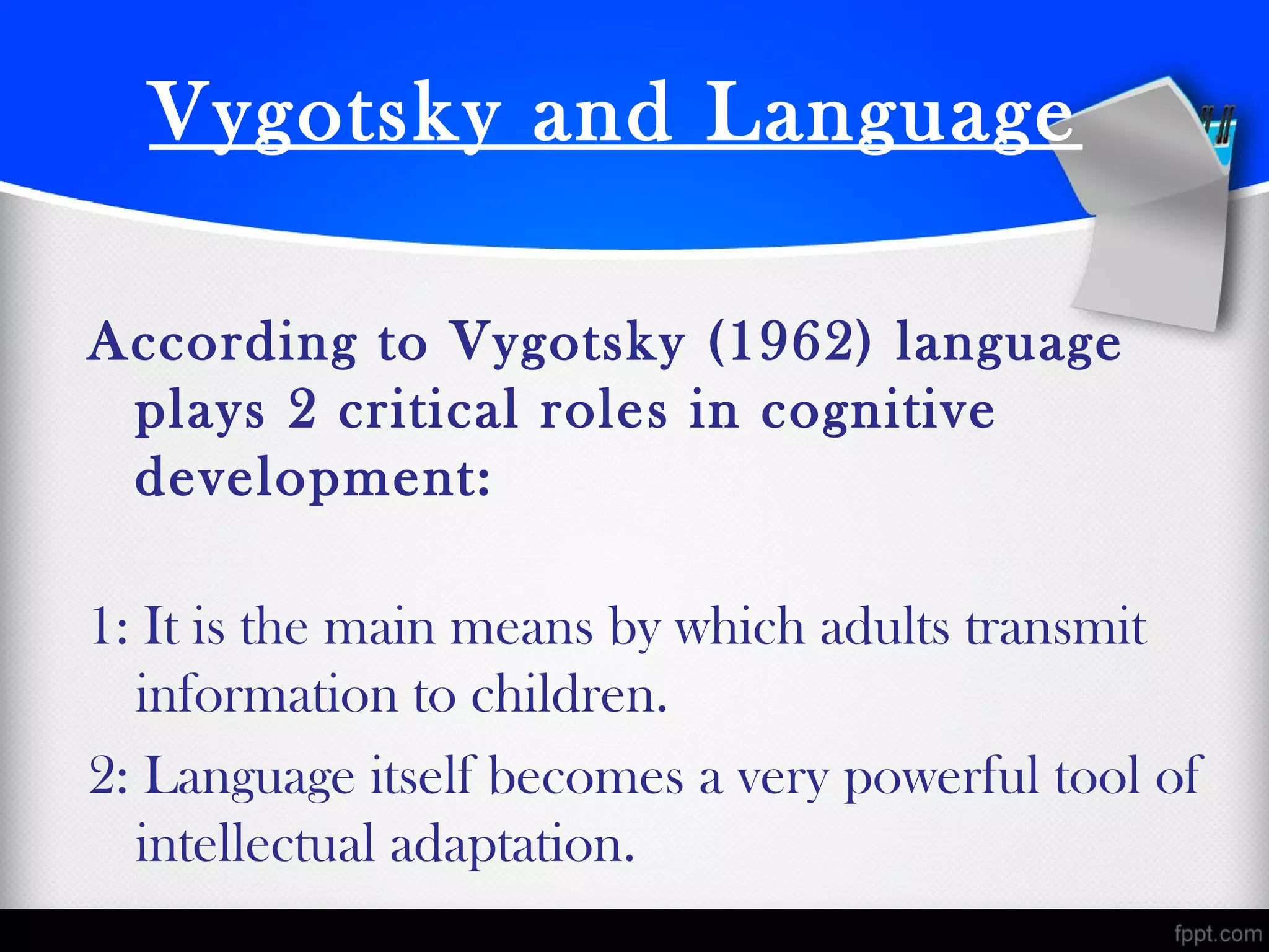 Vygotsky's Socio-cultural Theory | PPT