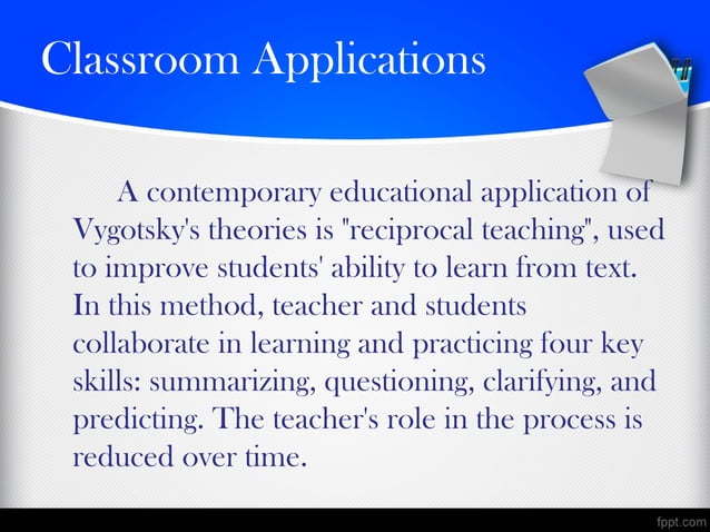 Vygotsky's Socio-cultural Theory | PPT | Education