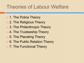 Theories of labour Welfare | PPTX