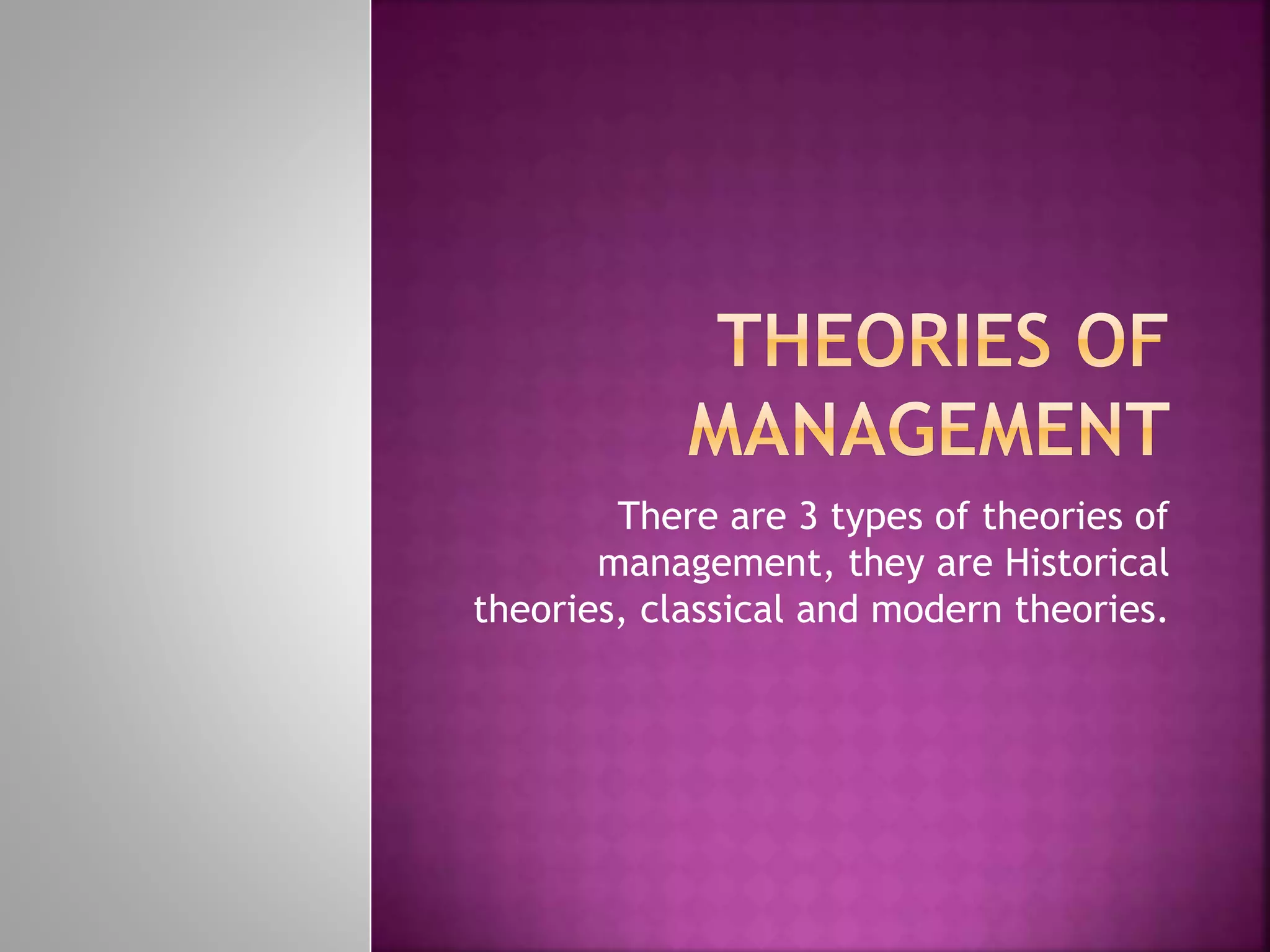 Theories of management | PPTX