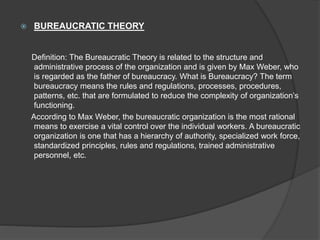 Theories of management | PPTX