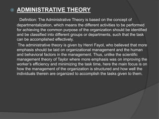 Theories of management | PPTX