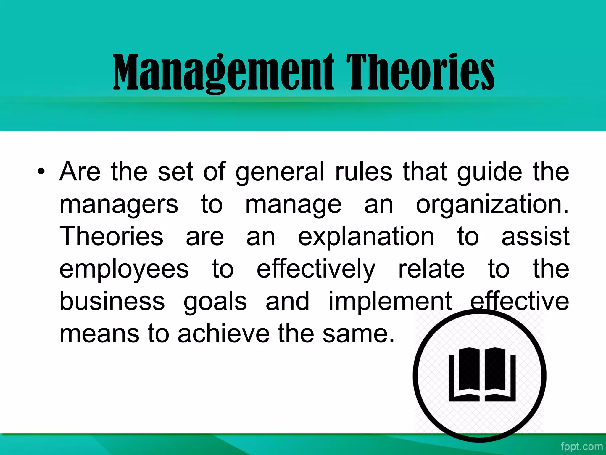 Theories of management - Scientific, Administrative | PDF | Human ...