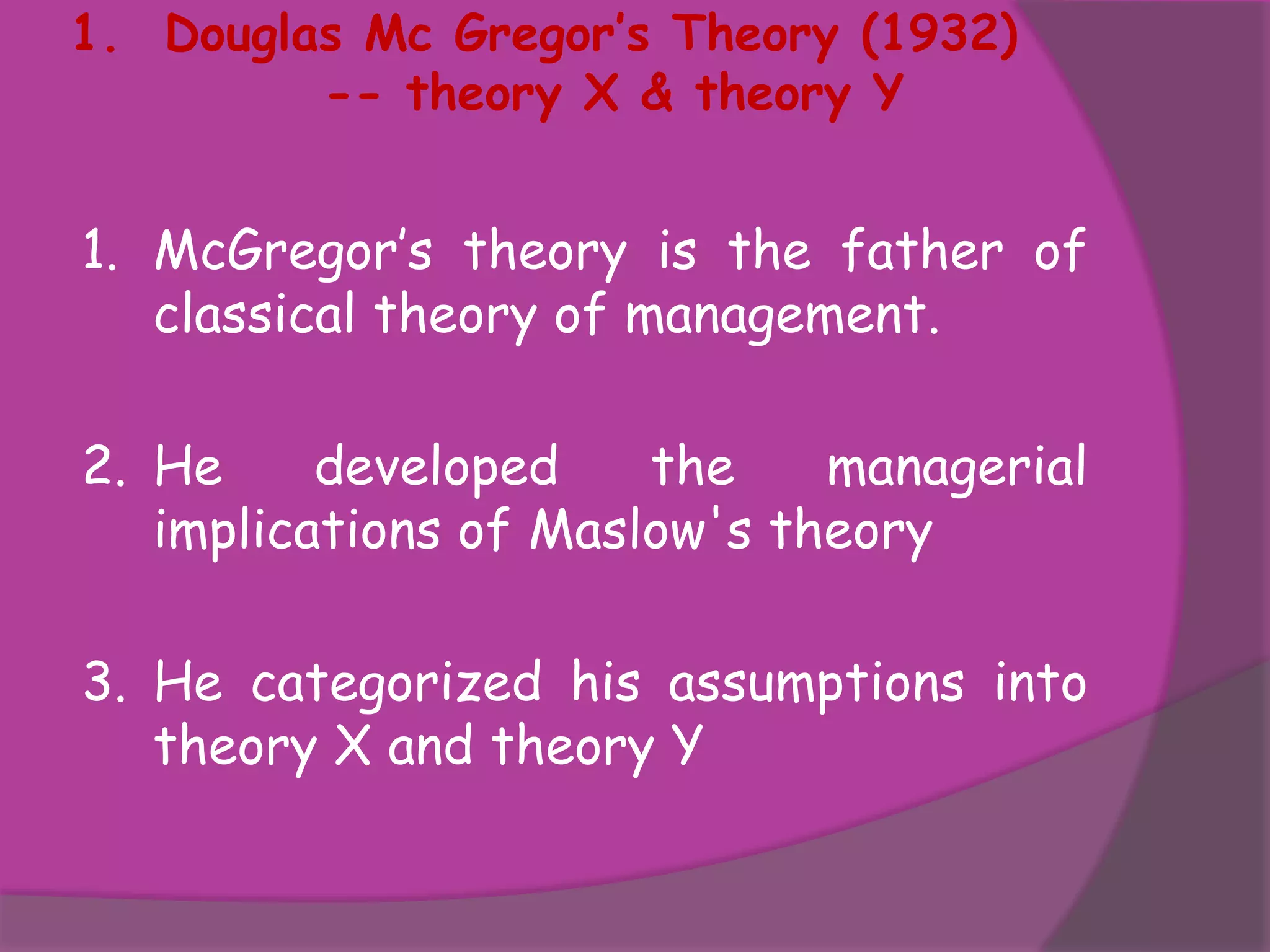 Theories of management | PPTX | Executive Leadership & Management ...