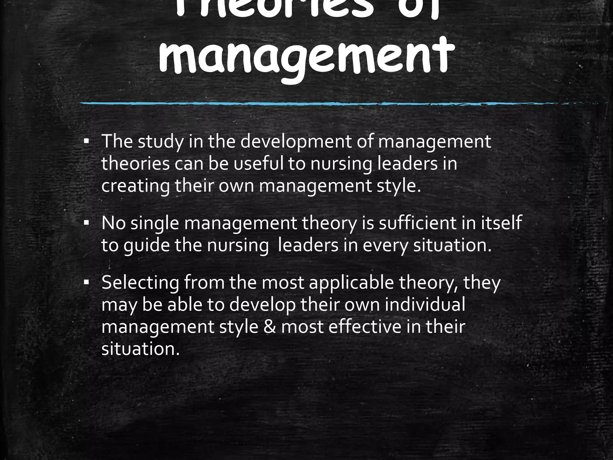 Theories of management | PPTX