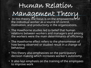 theories of management a subject in organization and management ...