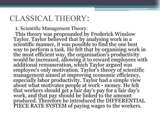 Theories of management | PPTX