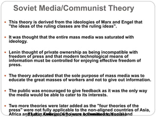 Theories of mass communication | PPTX