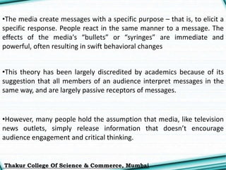 Theories of Mass Communication | PPTX
