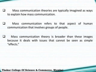 Theories of Mass Communication | PPTX