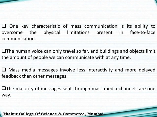 Theories of Mass Communication | PPTX | Science