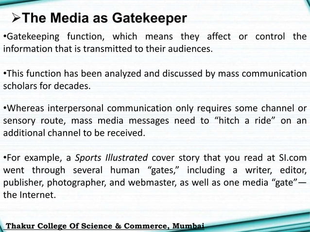 Theories of Mass Communication | PPTX | Science