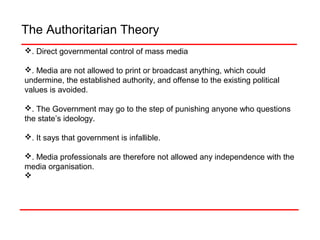Theories of Mass Media | PPT | Political Issues & policy | Politics