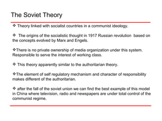 Theories of Mass Media | PPT | Political Issues & policy | Politics