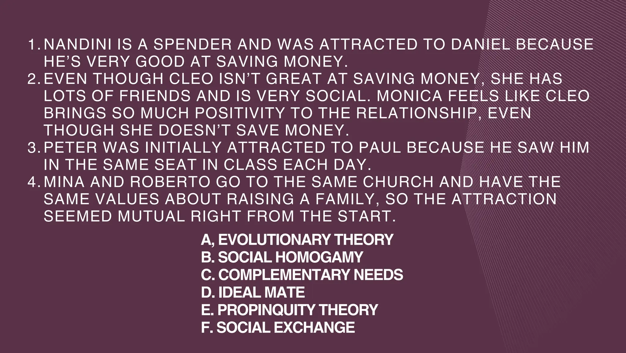 MARRIAGE AND FAMILY RELATIONSHIPS THEORIES OF MATE SELECTION | PPT