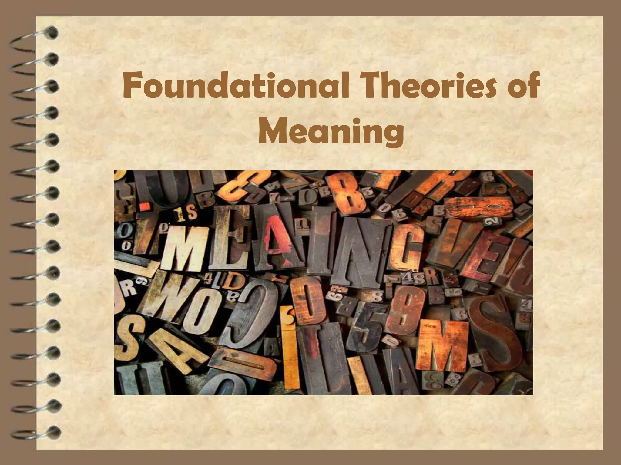 Theories of meaning | PPTX