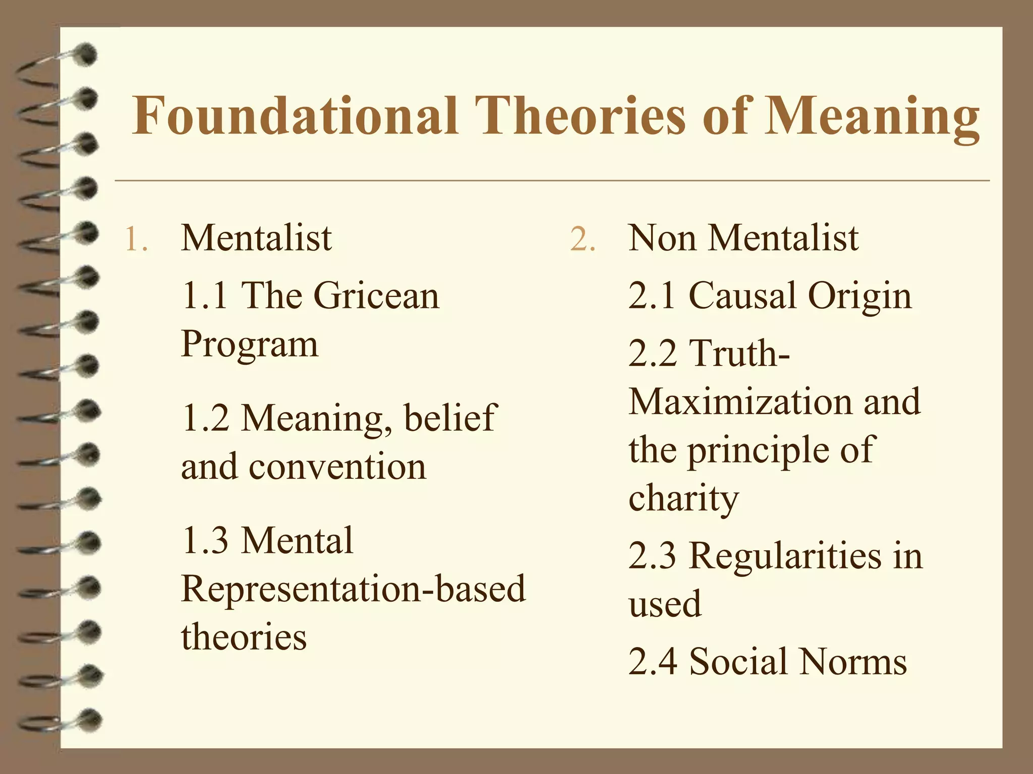 Theories of meaning | PPTX