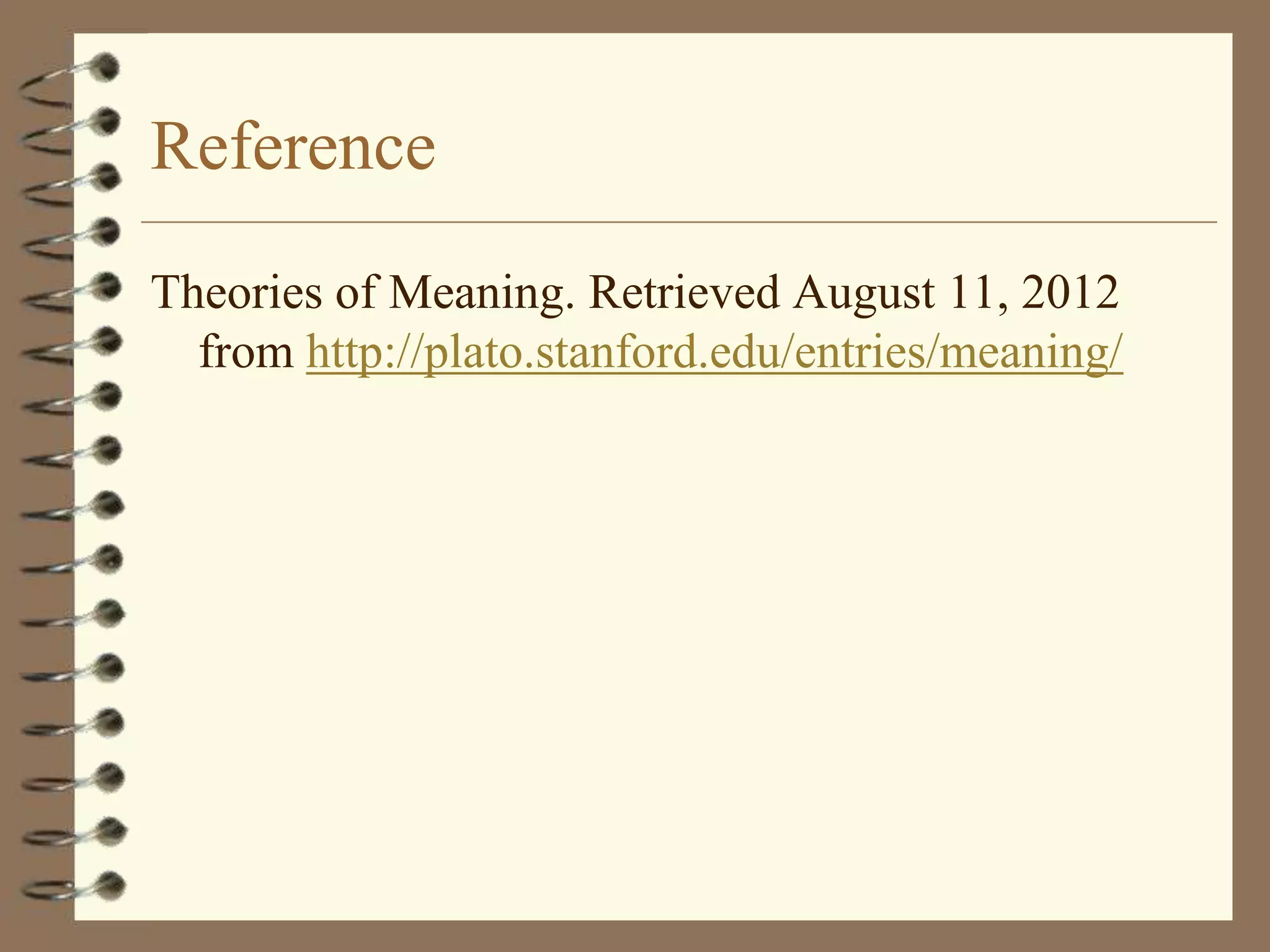 Theories of meaning | PPTX