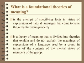 Theories of meaning | PPTX