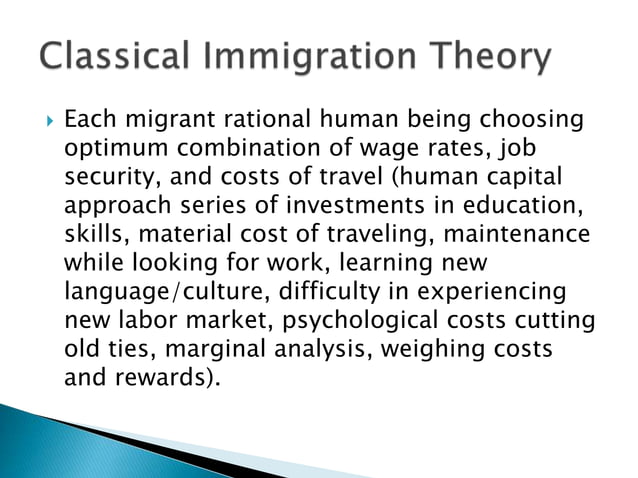 Theories of Migration | PPTX | Economy | Business and Finance