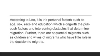 Theories of migration | PPTX