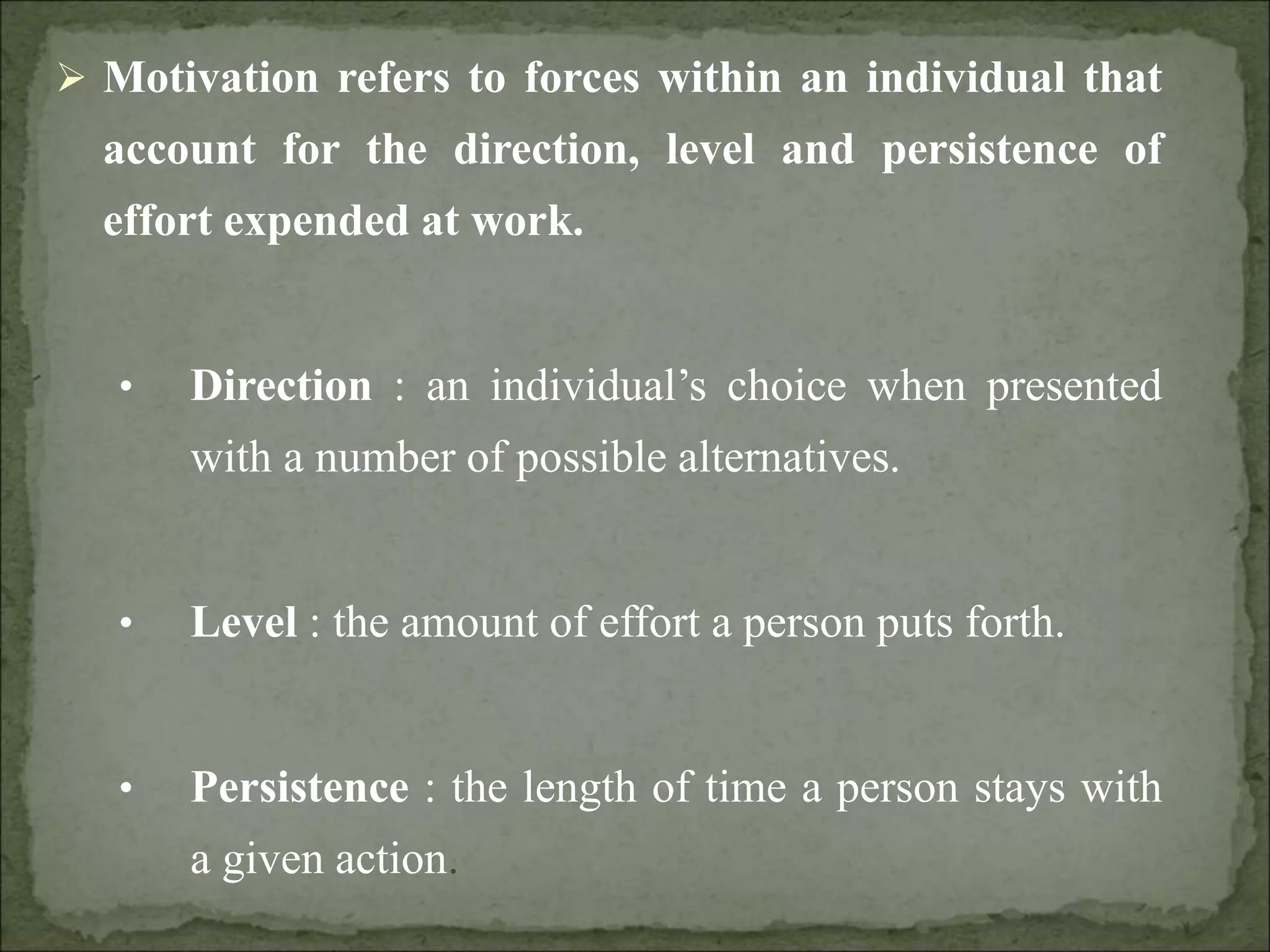 Theories of motivation | PPT