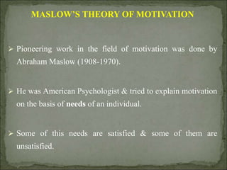 Theories of motivation | PPT