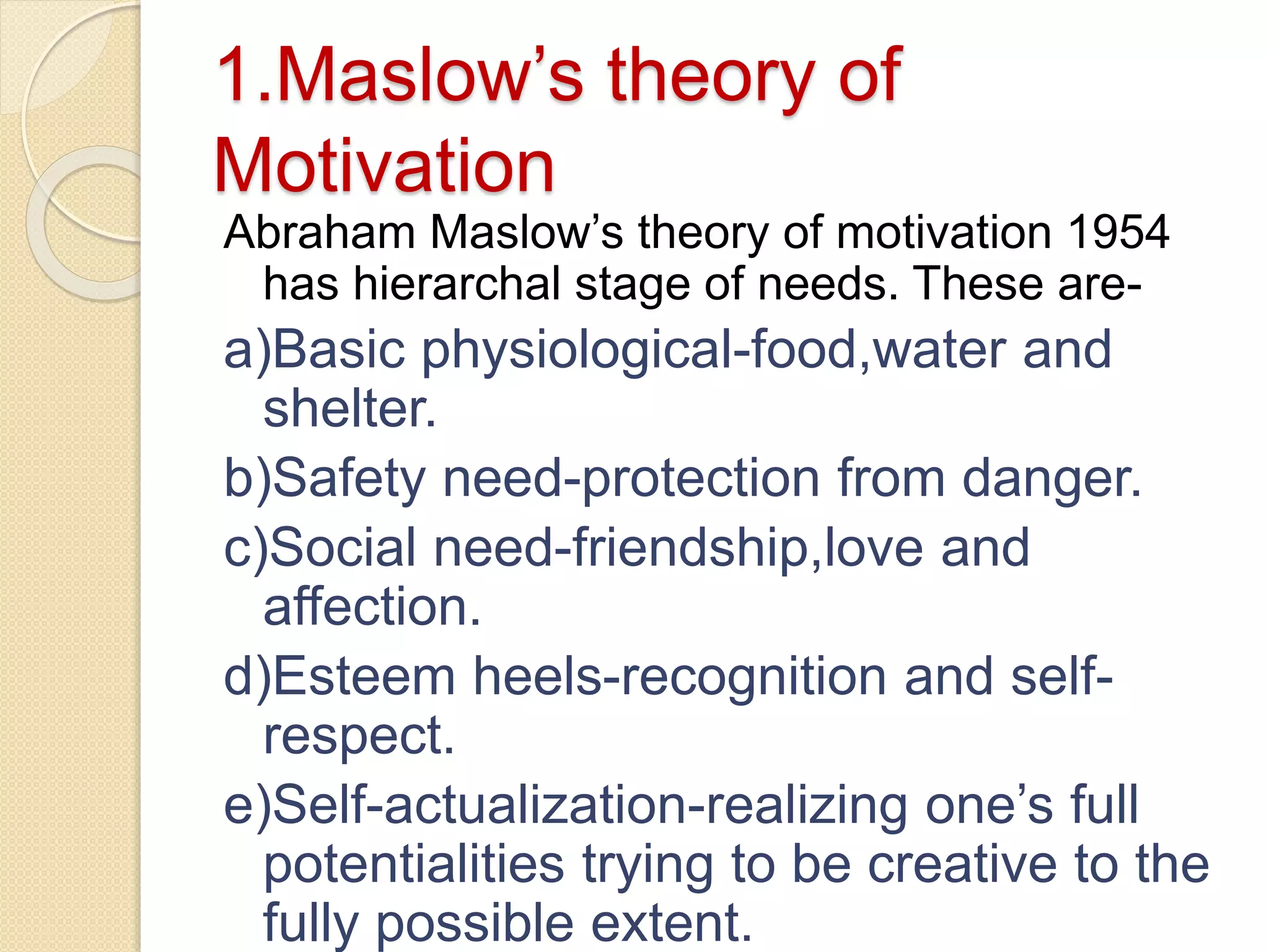 Theories of motivation | PPTX