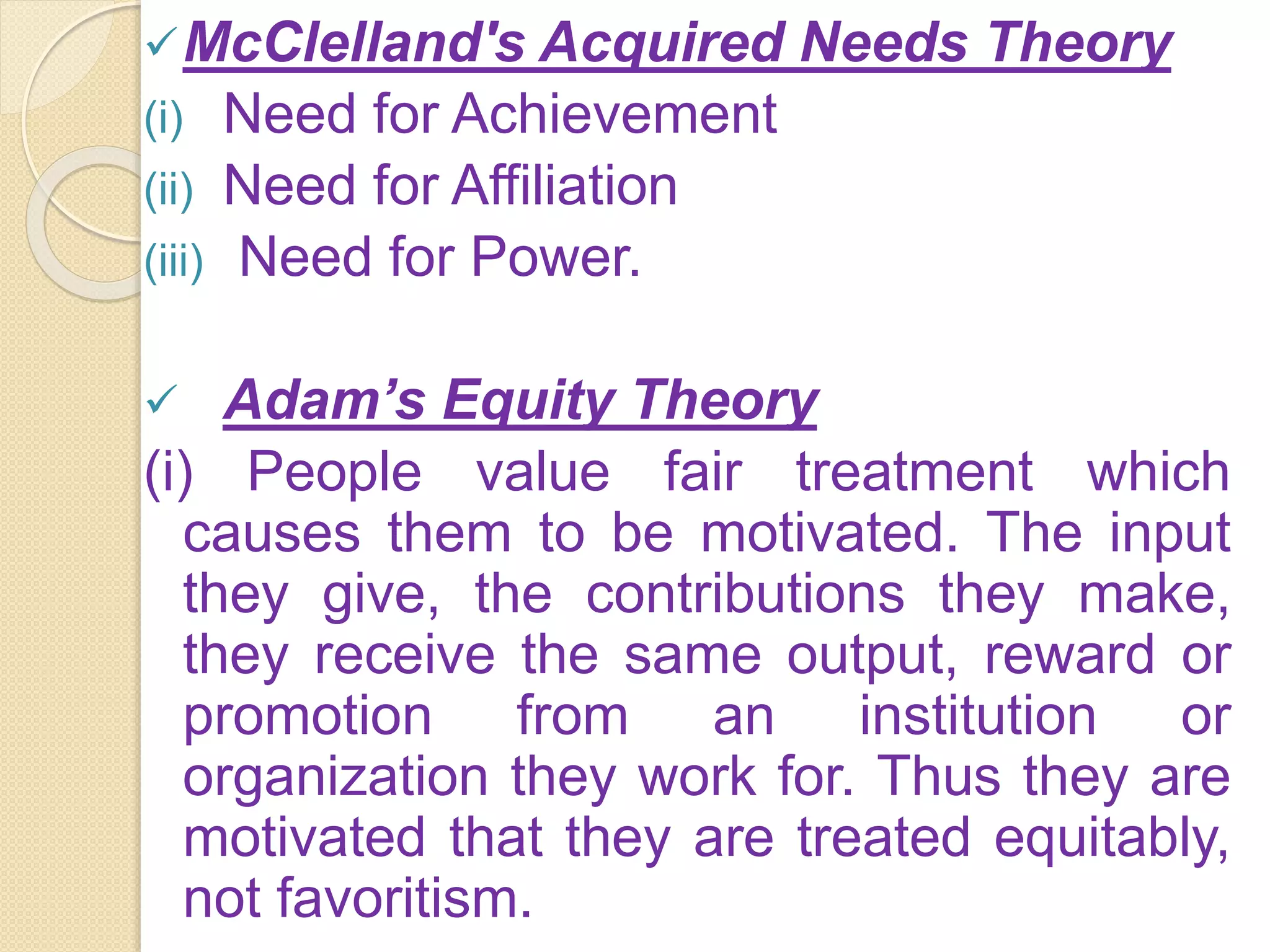 Theories of motivation: Maslow's hierarchy of needs | PPTX