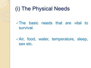 Theories of motivation: Maslow's hierarchy of needs | PPTX