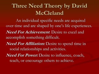 Theories of motivation report | PPTX