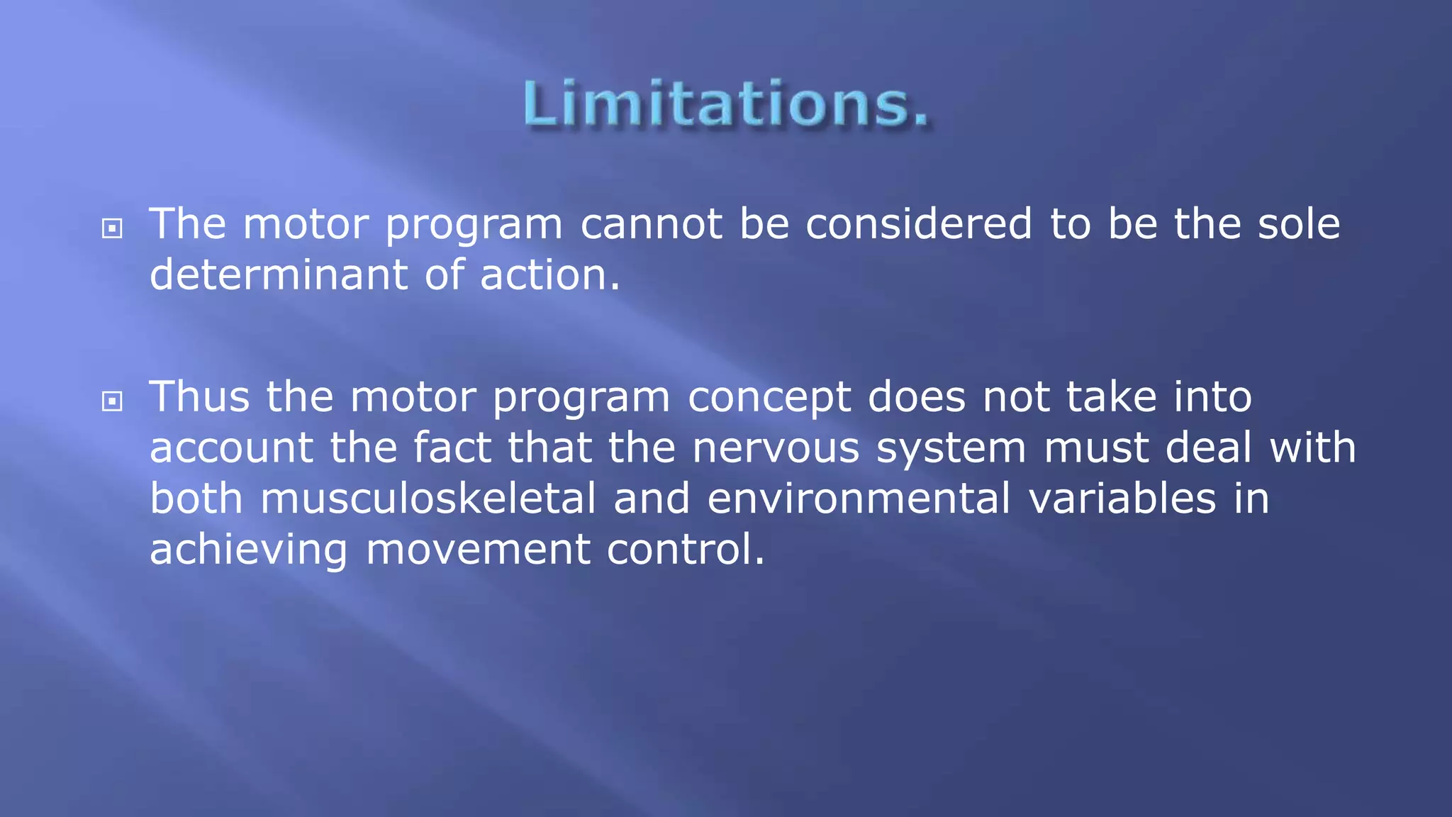 Theories of motor control | PPSX