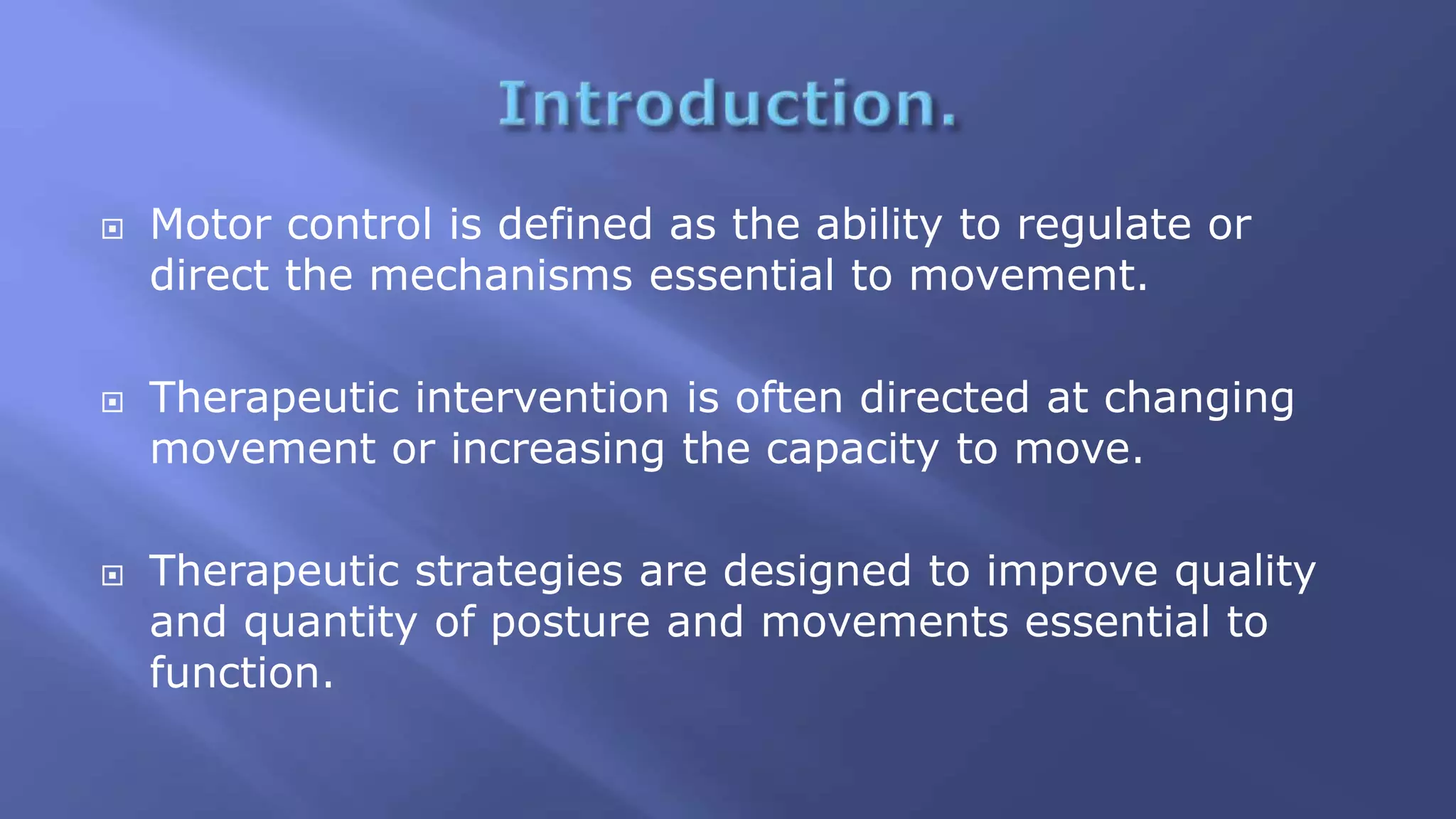Theories of motor control | PPSX