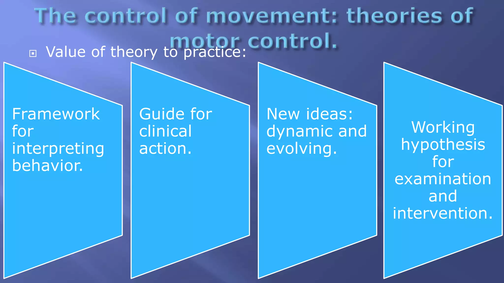 Theories of motor control | PPSX
