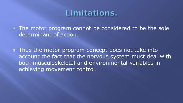 Theories of motor control | PPSX | Physical Therapy | Wellness