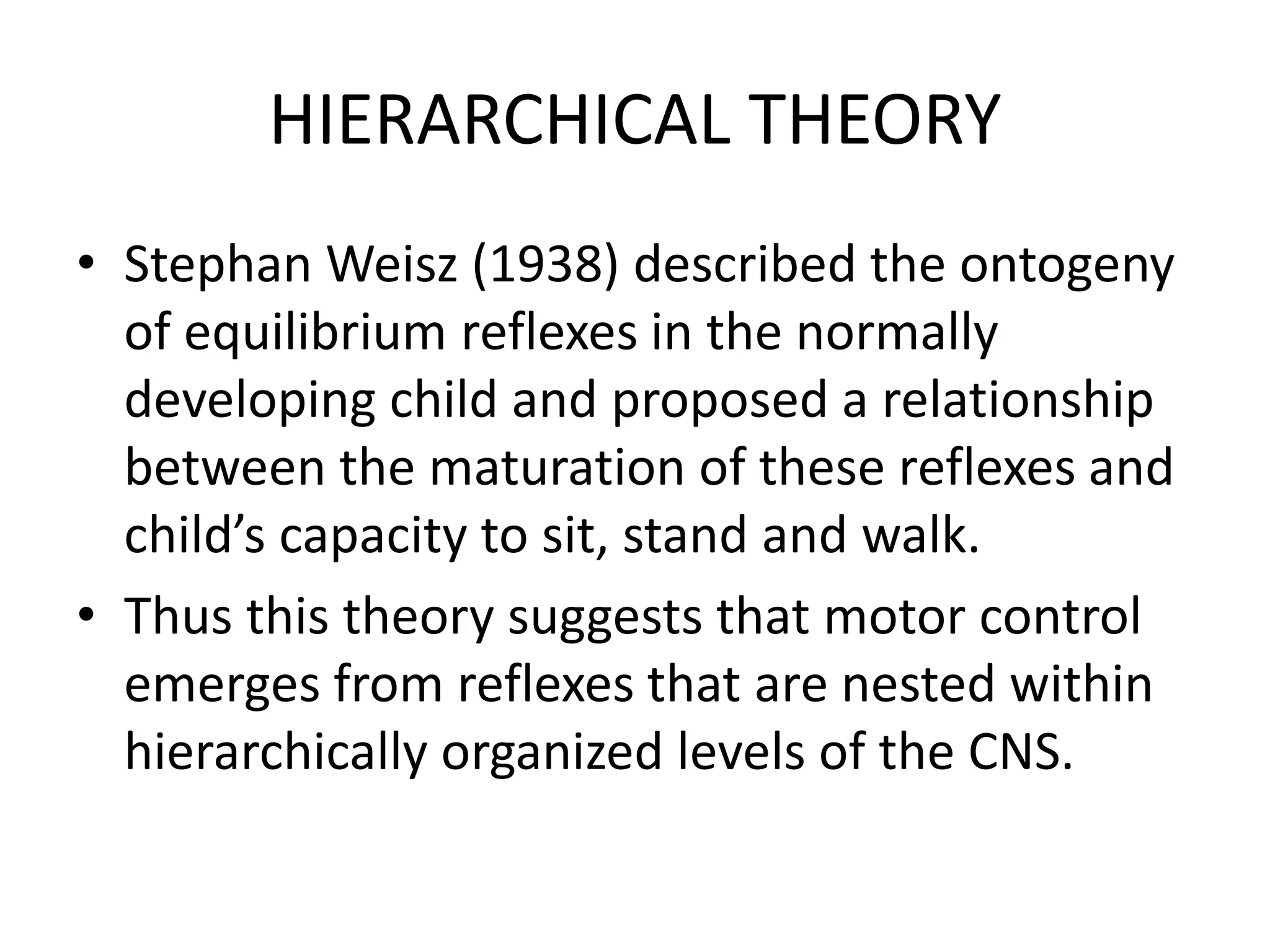 Theories of Motor Control | PPTX