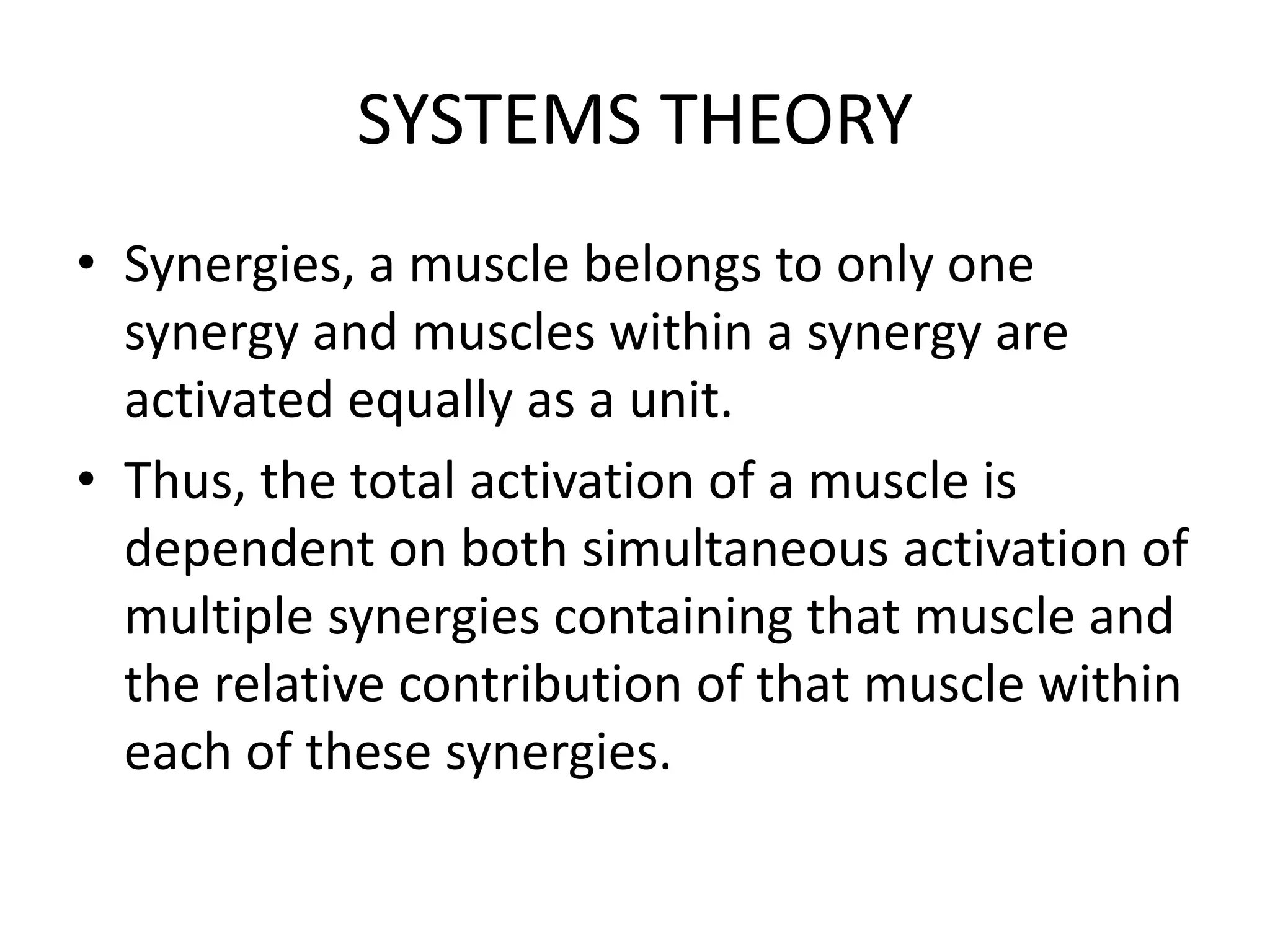 Theories of Motor Control | PPTX