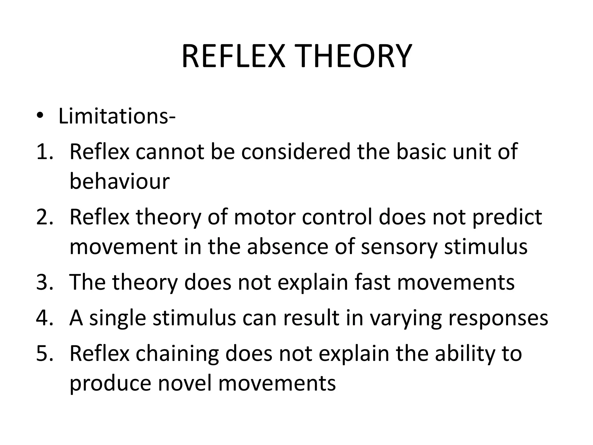 Theories of Motor Control | PPTX