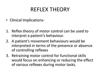 Theories of Motor Control | PPTX