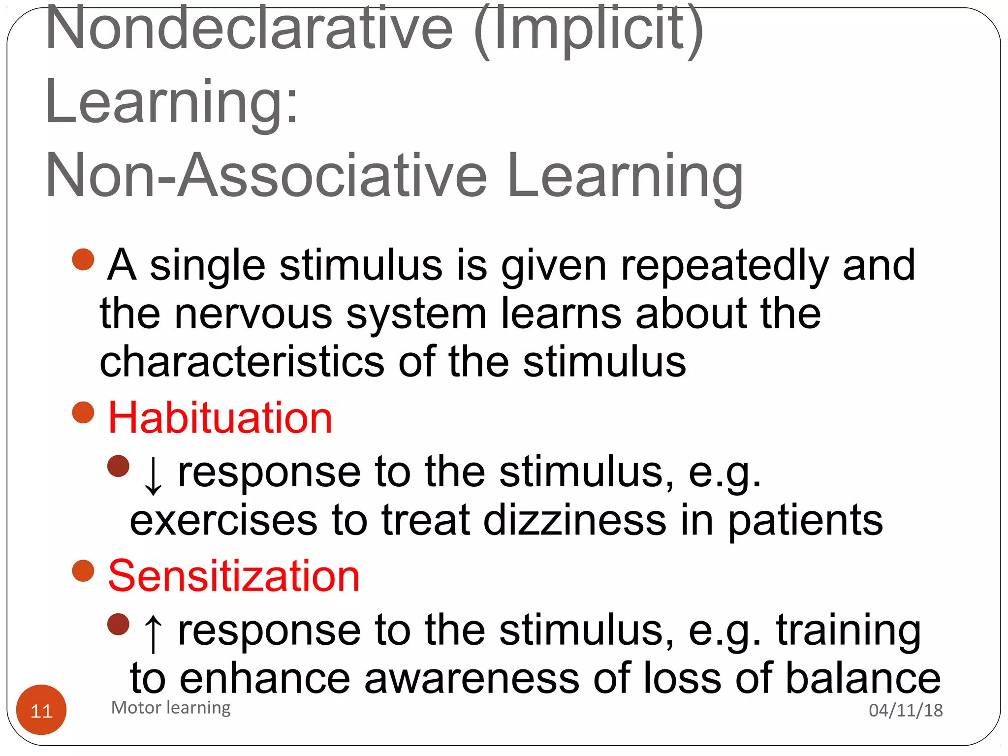 Theories of motor learning | PPT