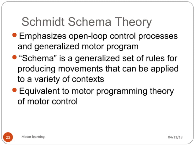Theories of motor learning | PPT | Physical Therapy | Wellness
