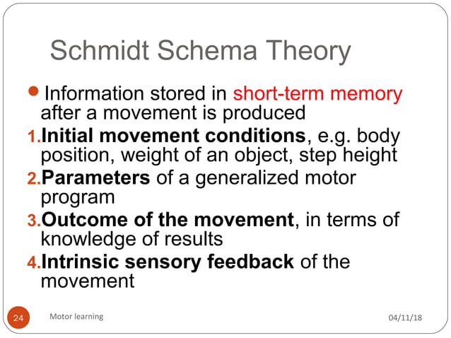 Theories of motor learning | PPT | Physical Therapy | Wellness