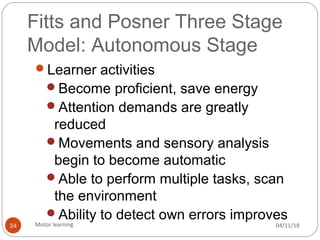 Theories of motor learning | PPT