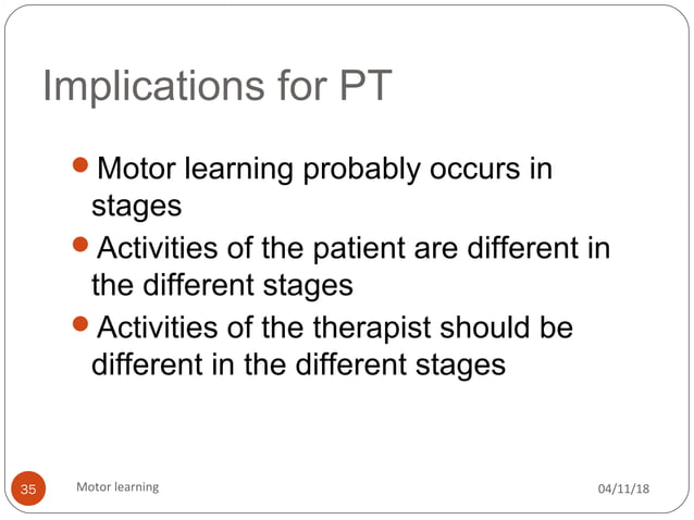 Theories of motor learning | PPT | Physical Therapy | Wellness