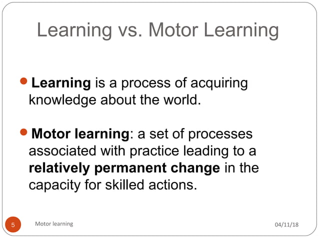 Theories of motor learning | PPT | Physical Therapy | Wellness