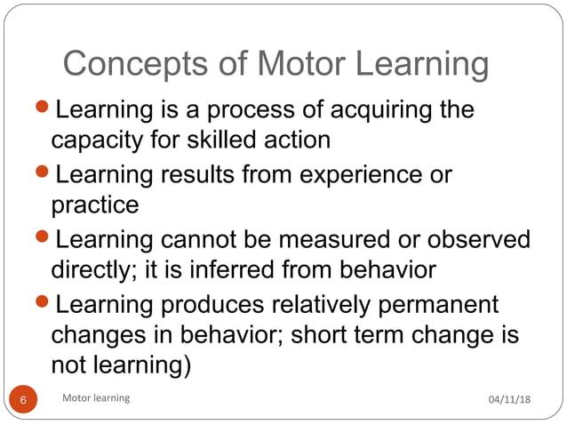 Theories of motor learning | PPT | Physical Therapy | Wellness