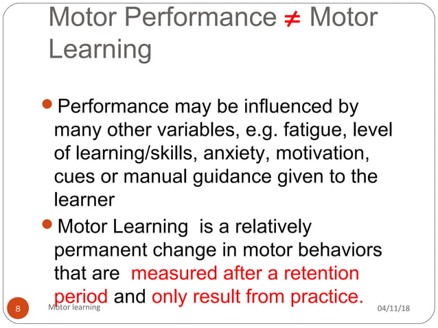 Theories of motor learning | PPT | Physical Therapy | Wellness