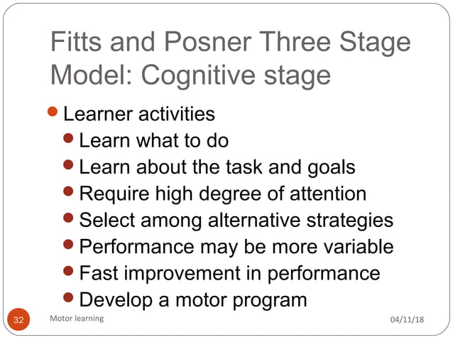 Theories of motor learning
