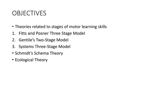 Theories of Motor Learning | PPTX | Physical Therapy | Wellness