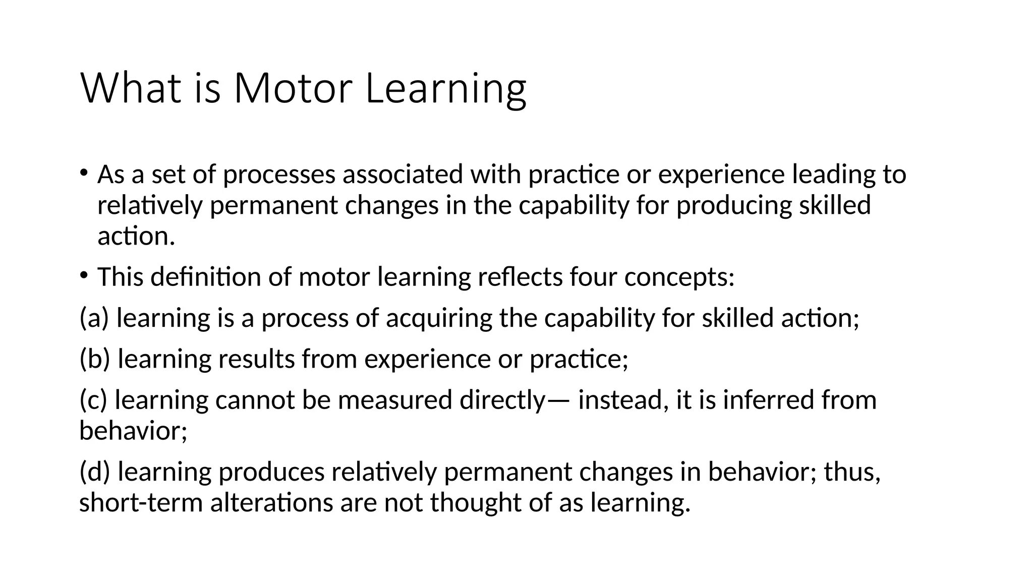 Theories of Motor Learning and types of learning | PPTX